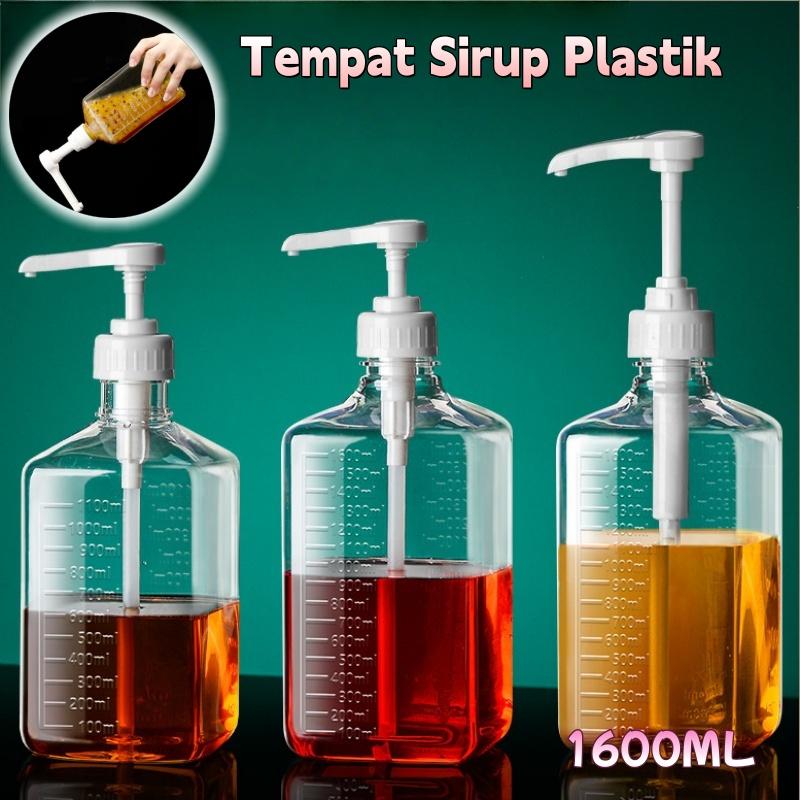 Paket Botol Sirup Plastik 1600 Ml Tempat Sirup Sugar Botol Pump Botol ...