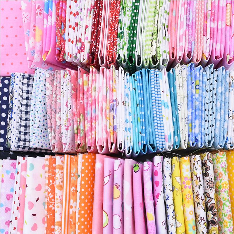 Kain Patchwork, 7 Keping, 25x25cm, Kain Kapas Tulen, Sesuai untuk ...