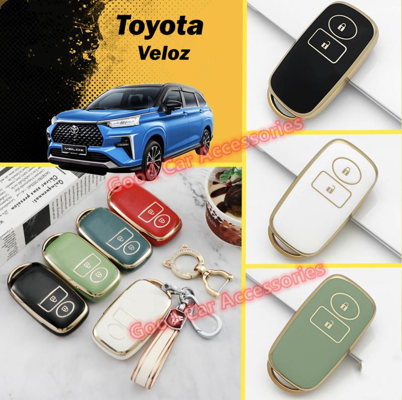 Toyota Veloz Car Key Cover Chrome Reflection TPU Car Key Remote ...