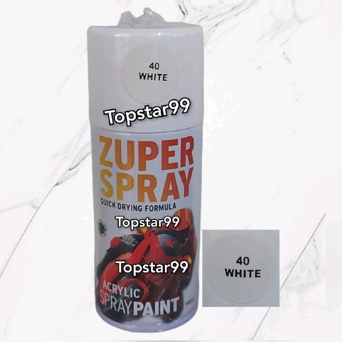 Jual Pilok Cat Zuper Putih White 40 150cc Glossy Mengkilap Spray paint ...