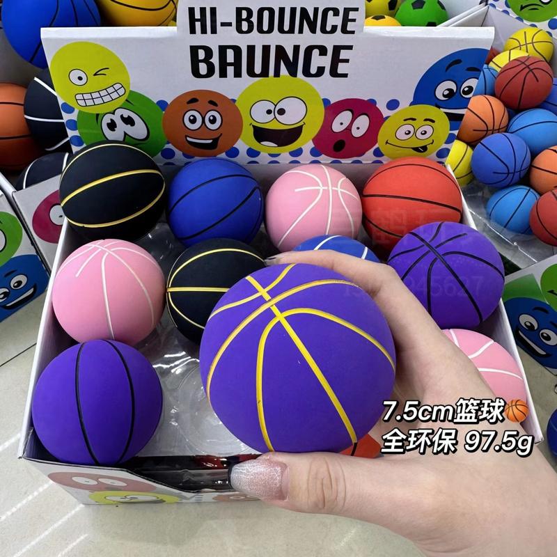 Bola Keranjang Mini, Bola Elastik, Bola Melenting Getah, 7.5cm ...