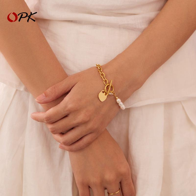 OPK European and American INS Style Bracelet for Women Stainless ...