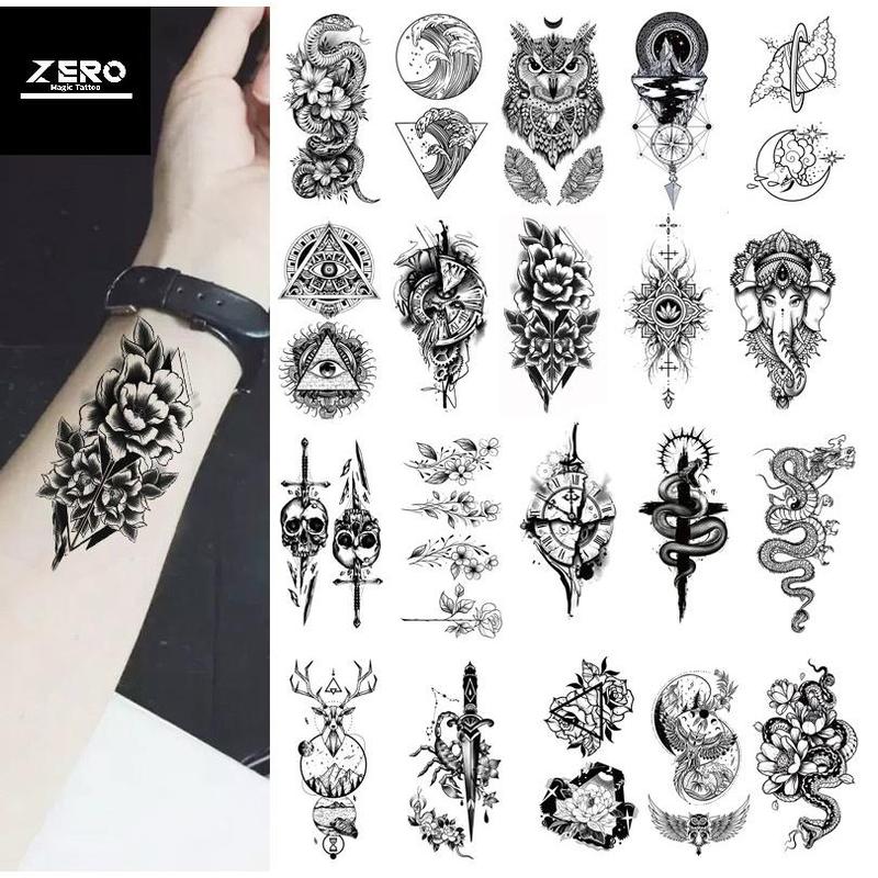 Waterproof small fresh tattoo sticker New Flower Butterfly Lion ...