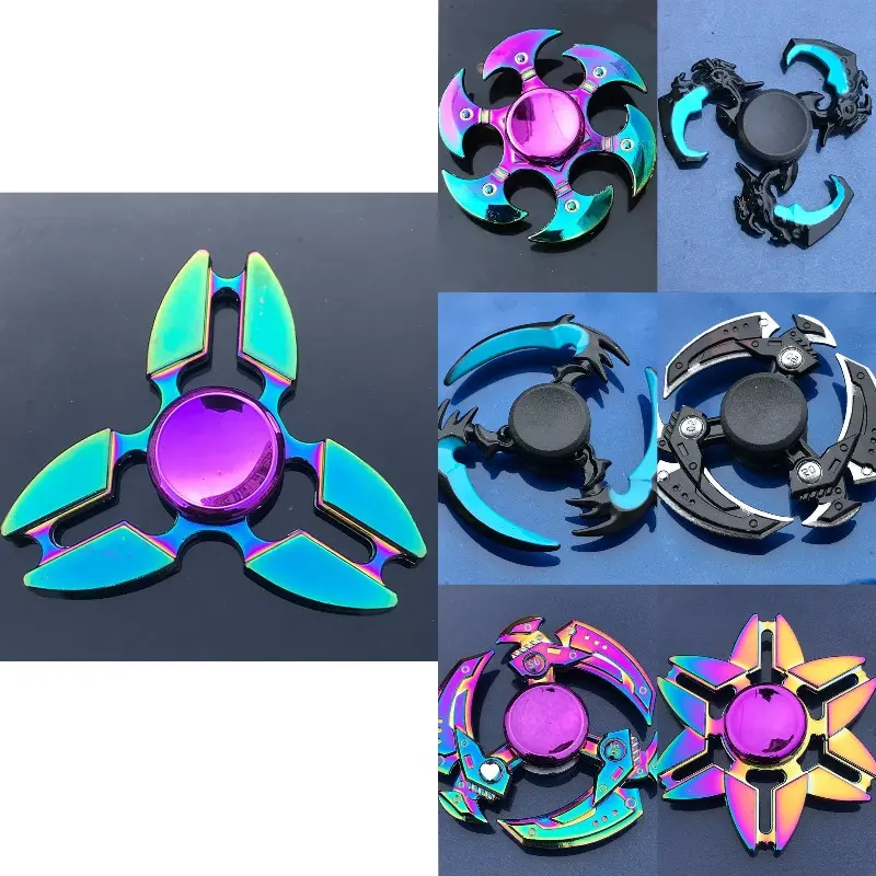 Gasing Fidget Metal Alloy - Gasing Jari Glow in the Dark, Mainan Anti ...