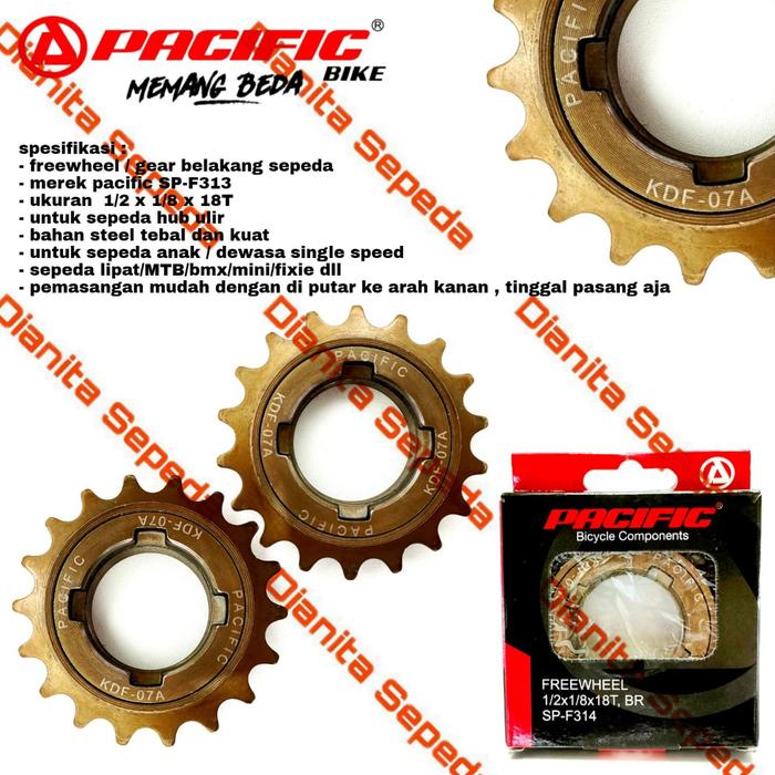 Jual freewheel 18 T sepeda anak lipat bmx mini fixie single speed gir ...