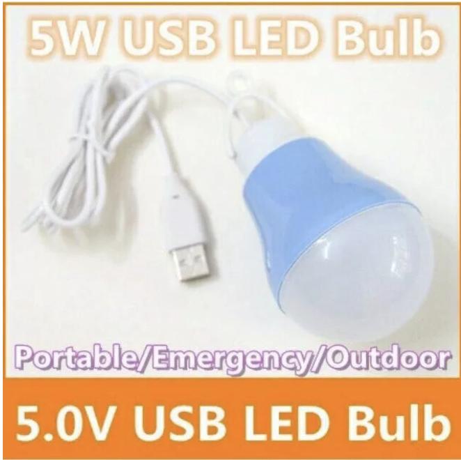 5V 5W Light LED USB Bulb Portable Emergency Powerbank Light Energy ...