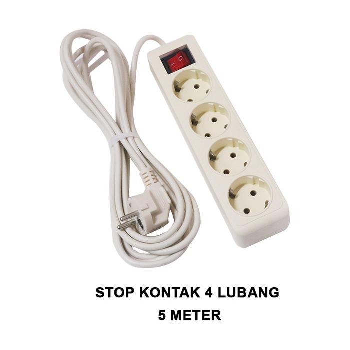 Jual EELIC STK-SC734 -5M Stop kontak colokan kabel listrik 4 lubang ...