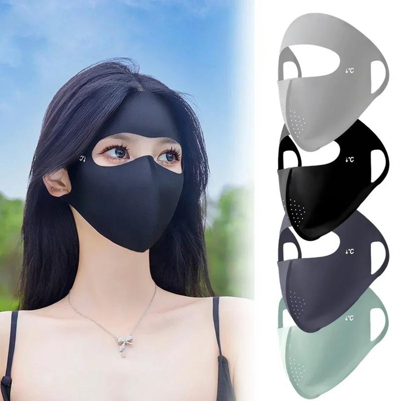 Breathable Sun Protection Face Cover for Women Summer Ice Silk - TikTok ...
