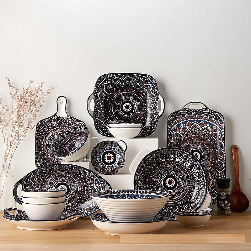 15 PCS Nordic Tableware bohemian Flower Ceramic️ - TikTok Shop Malaysia