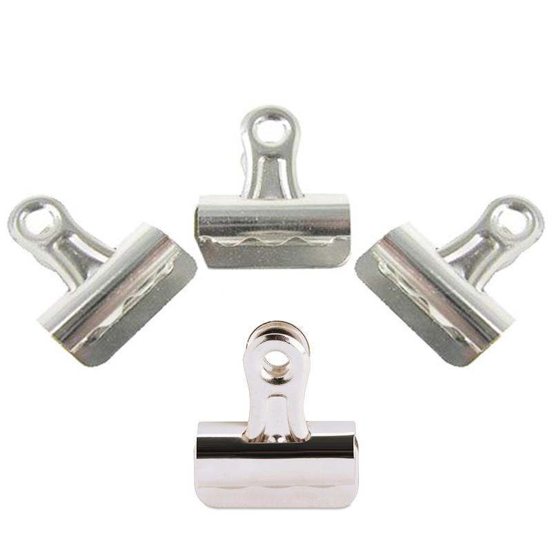 5Pcs 20MM Business Source Bulldog Clip Silver Metal Bulldog Bull Nose ...