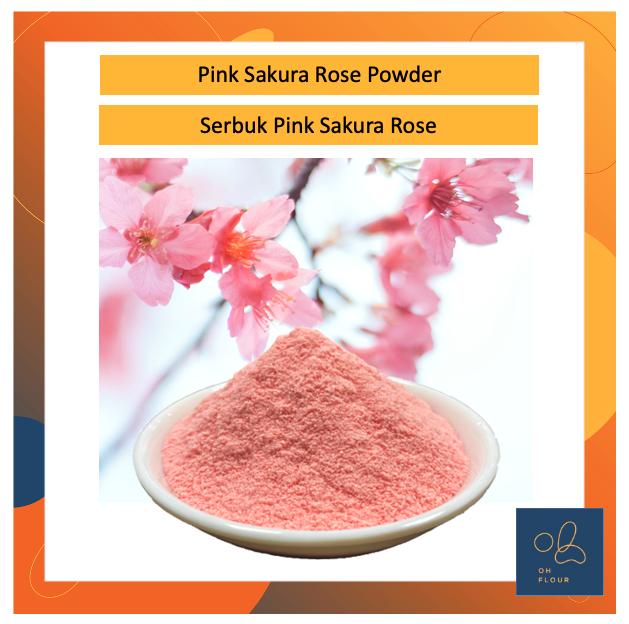 Sakura Rose Powder 25g, 50g, 100g / Serbuk Pink Sakura Ros Sugar ...