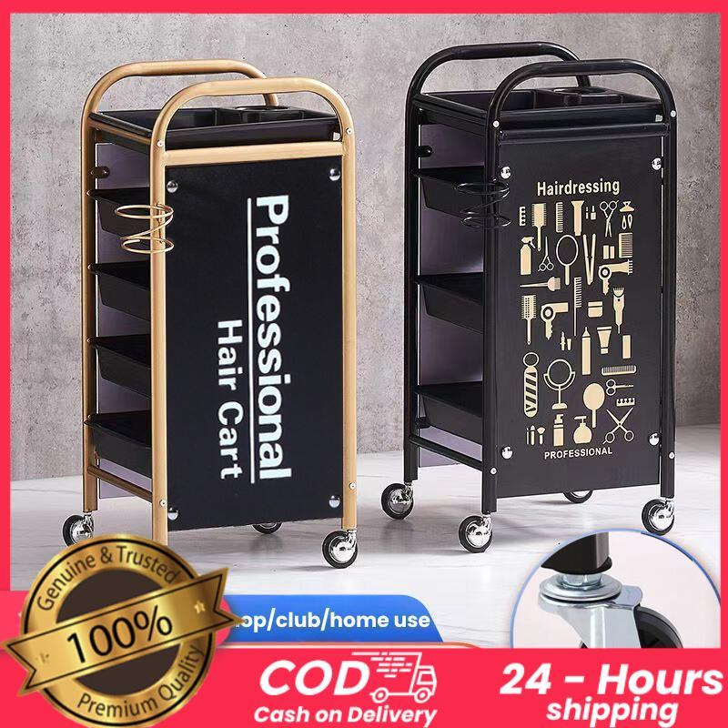 Salon Trolley Hair Styling Cart with Brake wheel and 5 Drawers - TikTok ...