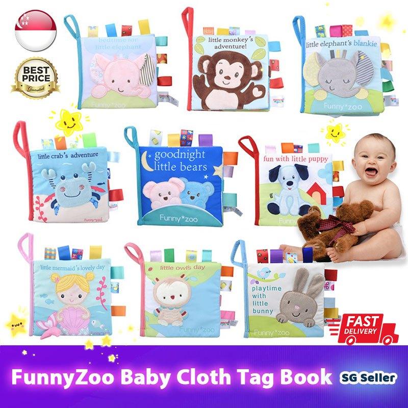 【SG Ready Stock】Funny Zoo Baby Cloth Animal Tag BookWith Ringing ...