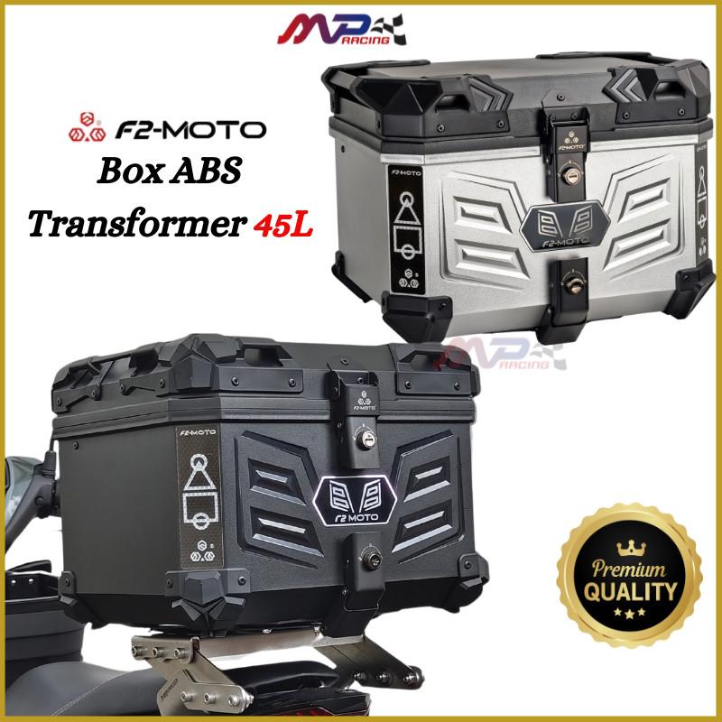 F2 Moto Top Box 45L Transformer, Hitam, Silver, ABS, Box Universal ...