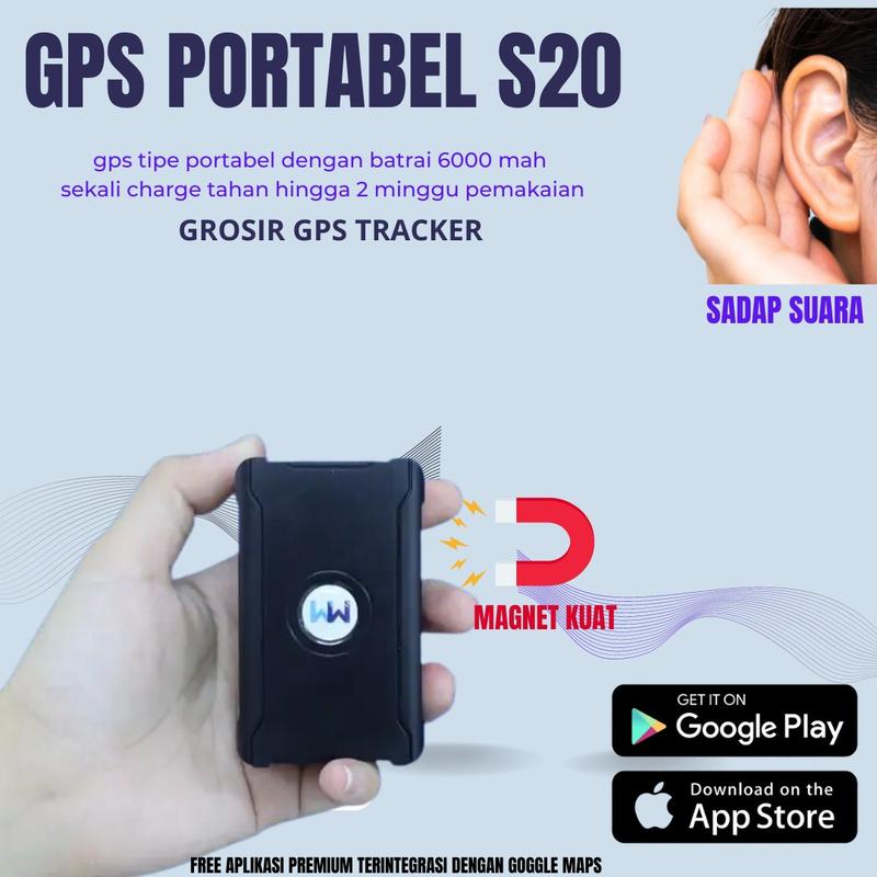 gps tracker magnet s20 tanpa kabel battray 6000 mah all in - Shop ...