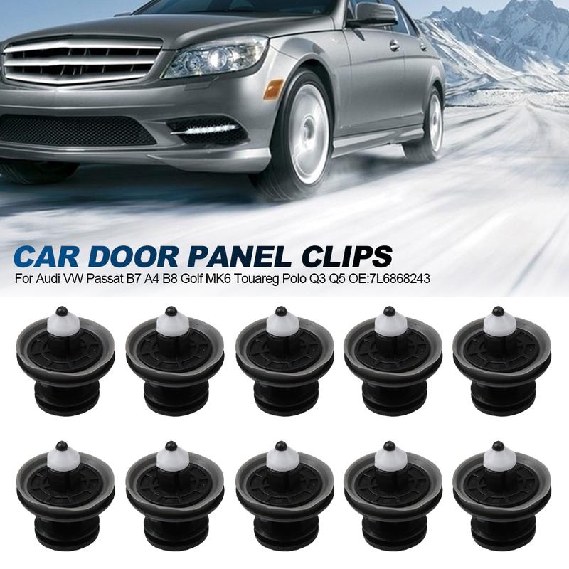 10Pcs Car Door Trim Panel Card Clips Rivets Fasteners For Audi - TikTok ...