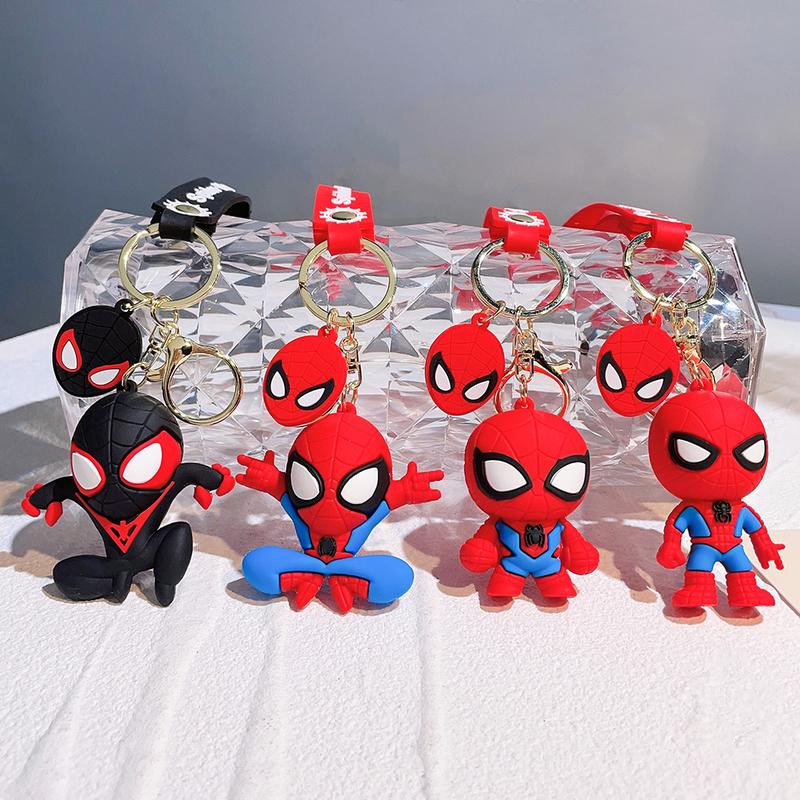 Superhero Spiderman Keychains Cartoon Spider Man Doll Keyrings - TikTok ...