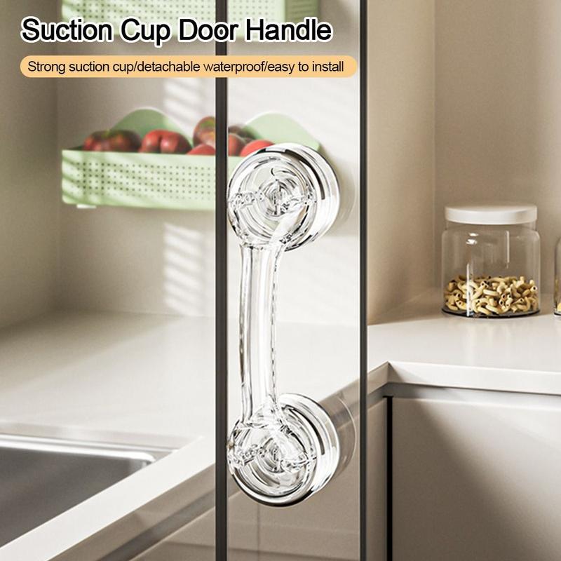 Durable Suction Cup Door Handle ABS Punch-free Sliding Door Handle ...