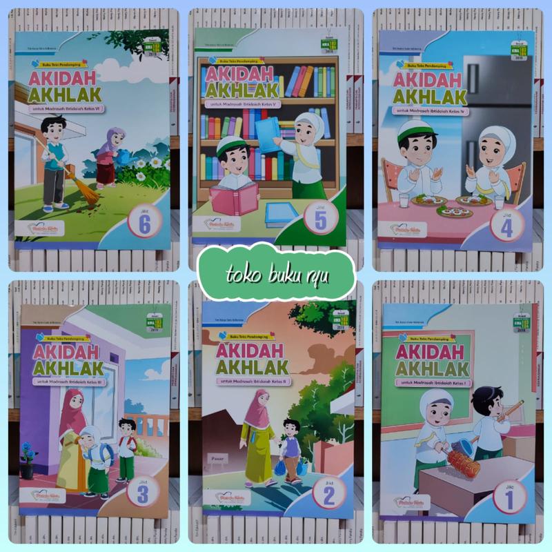 Buku Akidah Akhlak Kelas 1 2 3 4 5 6 MI KMA 183/184 Pustaka Mulia ...
