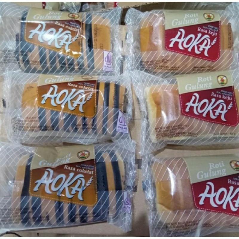 Roti Gulung Aoka Keju & Coklat (10 pcs) - Snacks Halal & Berkualitas ...