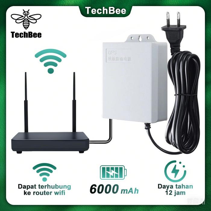 Jual TechBee Ups 6000mAH Ups Mini 12v Untuk Wifi Ups Mini 12 Volt Ups ...