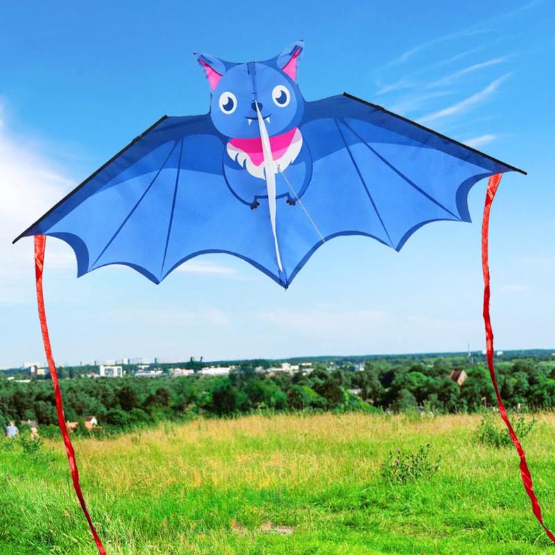 New Easy To Fly Colored Bat Kite Long Tail 50 Meter Kite Lin - TikTok ...