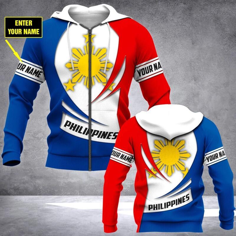 New Philippine Flag 3D Print Men Women Hoodies XXS To 6Xl Oversize ...
