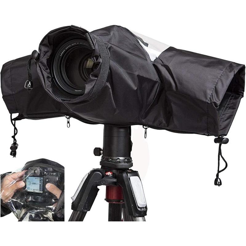 Waterproof Camera Rain Cover Professional Soft Black Camera Rain ...