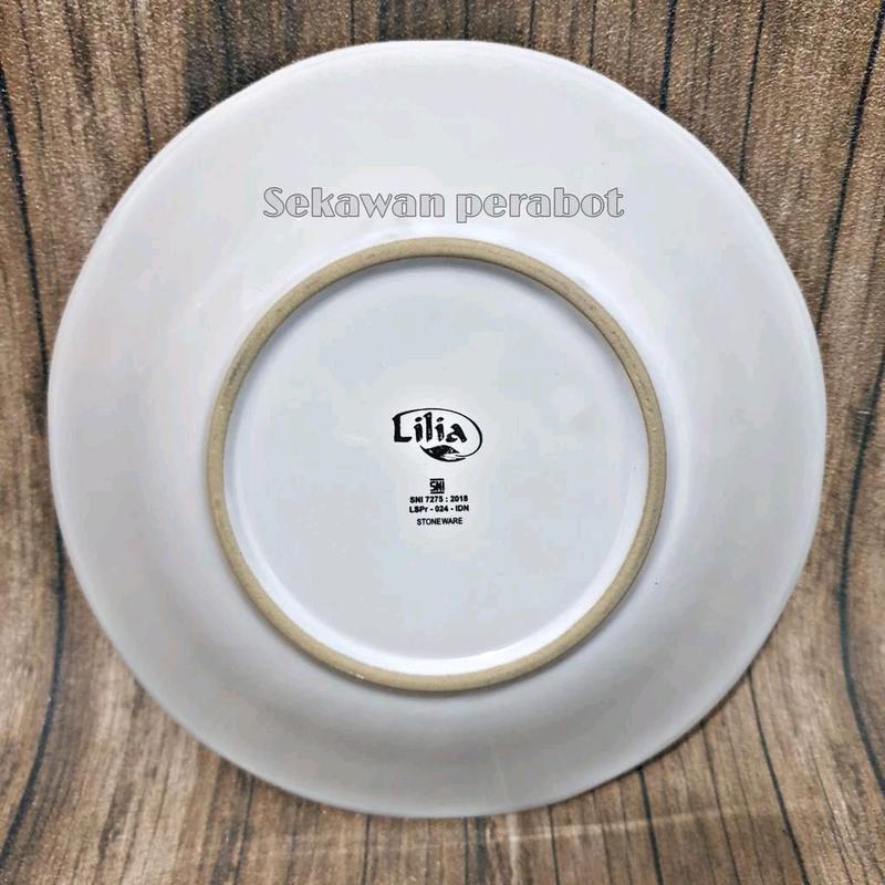 piring batu merek lilia pinggir emas bagus buat pajangan - Shop | Tokopedia