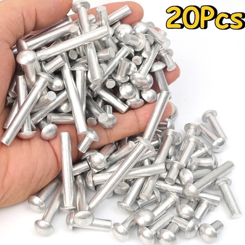 10/20Pcs M6 Hammer Rivets Half-round Head Rivets Percussion Punch ...