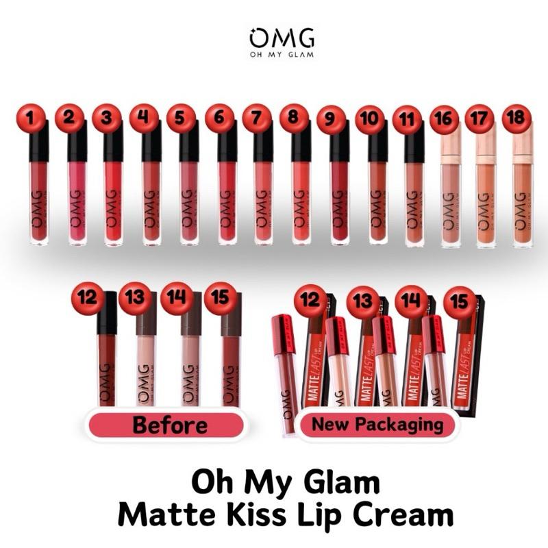OMG OH MY GLAM Mattelast Lip Cream Murah 2.9 g Lip Cream Matte Dengan ...