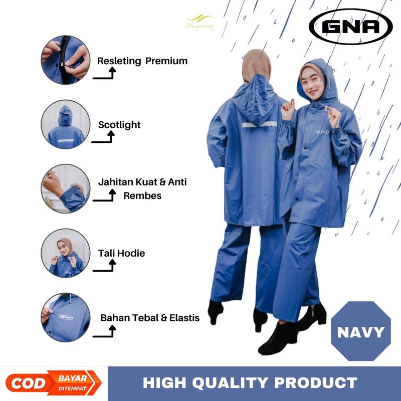RAINCOAT ,JAS HUJAN GNA BIRU BAHAN PARASIT 025 anti air berkwalitas ...