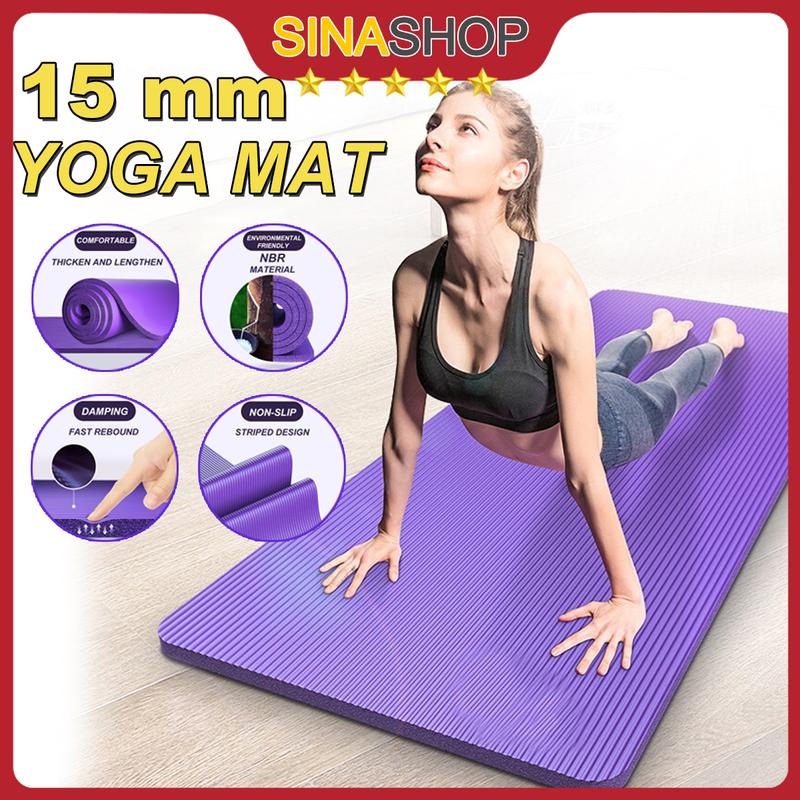 15mm Extra Thick NBR Yoga Mat anti slip training mat workout - TikTok ...