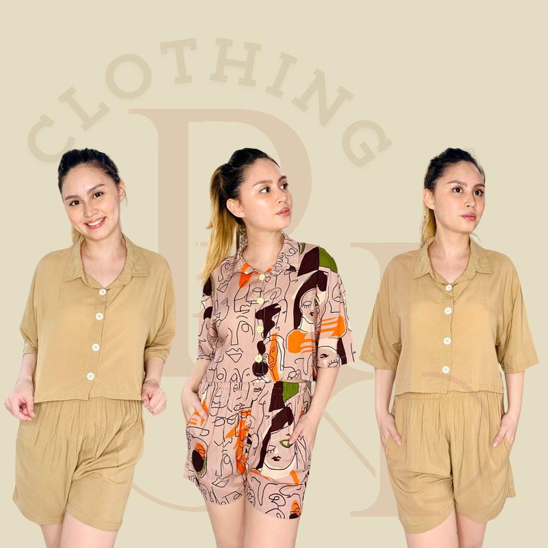 RNK 126 ASHLEY BASIC CHALLIS COLLAR NECK PLAIN PRINTED CASUA - TikTok ...