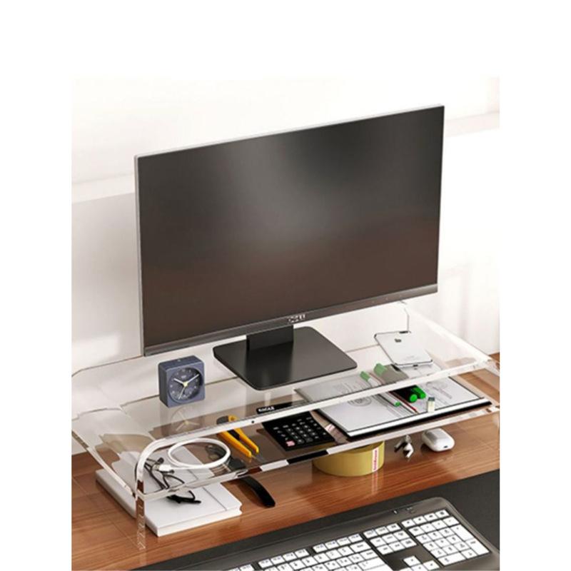 Transparent Acrylic Computer Monitor Riser Desktop Screen Heightening ...