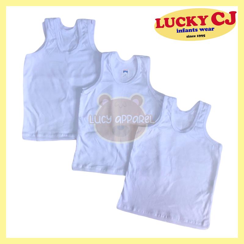 3 PCS Baby Cotton White Sando for Boys LUCKY CJ 0-9 Months - TikTok ...