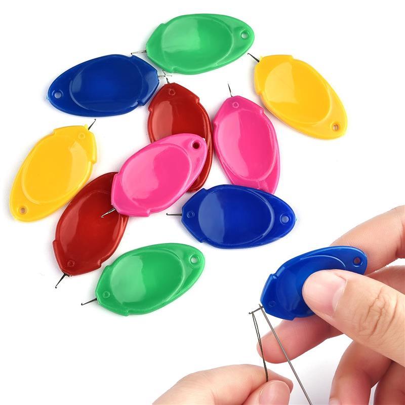 1Pc Thumb-type Threading Device Color Oval Thread Plastic Coil DIY ...