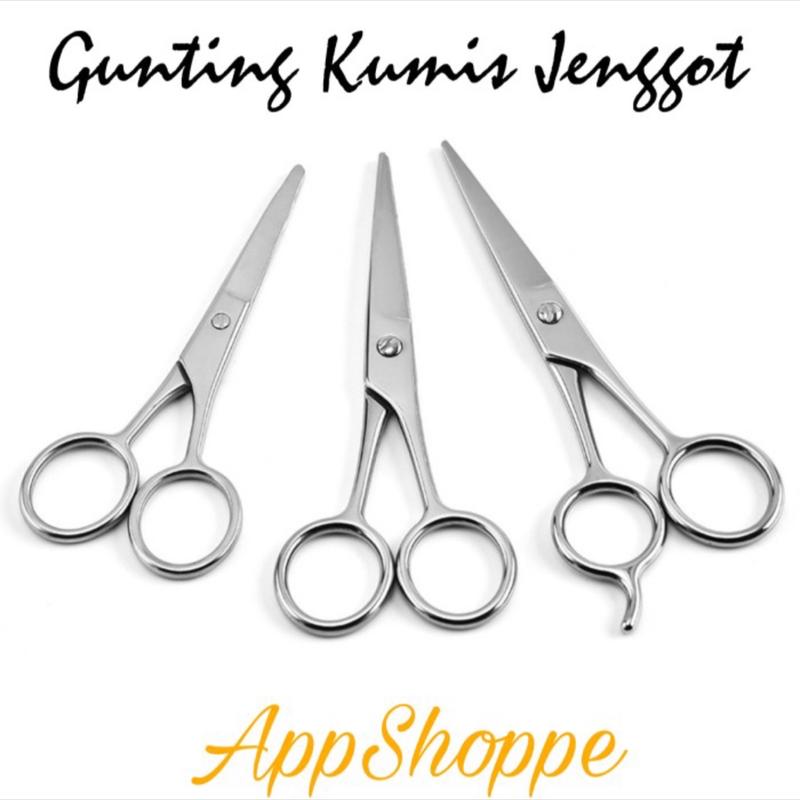 Gunting Kumis Jenggot Scissors Stainless Steel Trimming Nose Ear Beard ...