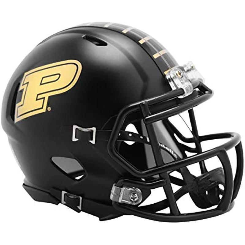 Mini Riddell NCAA Purdue Boilermakers Anodized Black Speed Mini ...