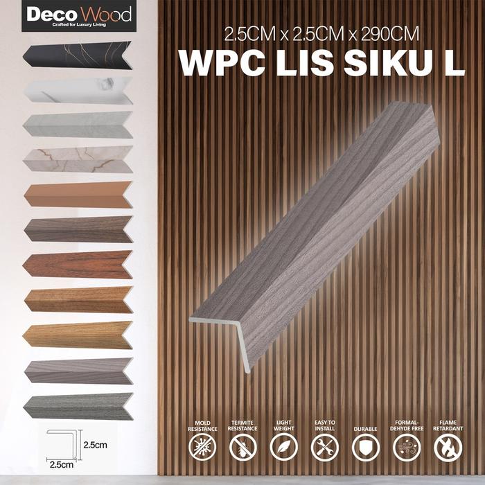 Promo Lis Siku Tutup WPC Wall Panel Corner Cover PVC Woodpanel ...