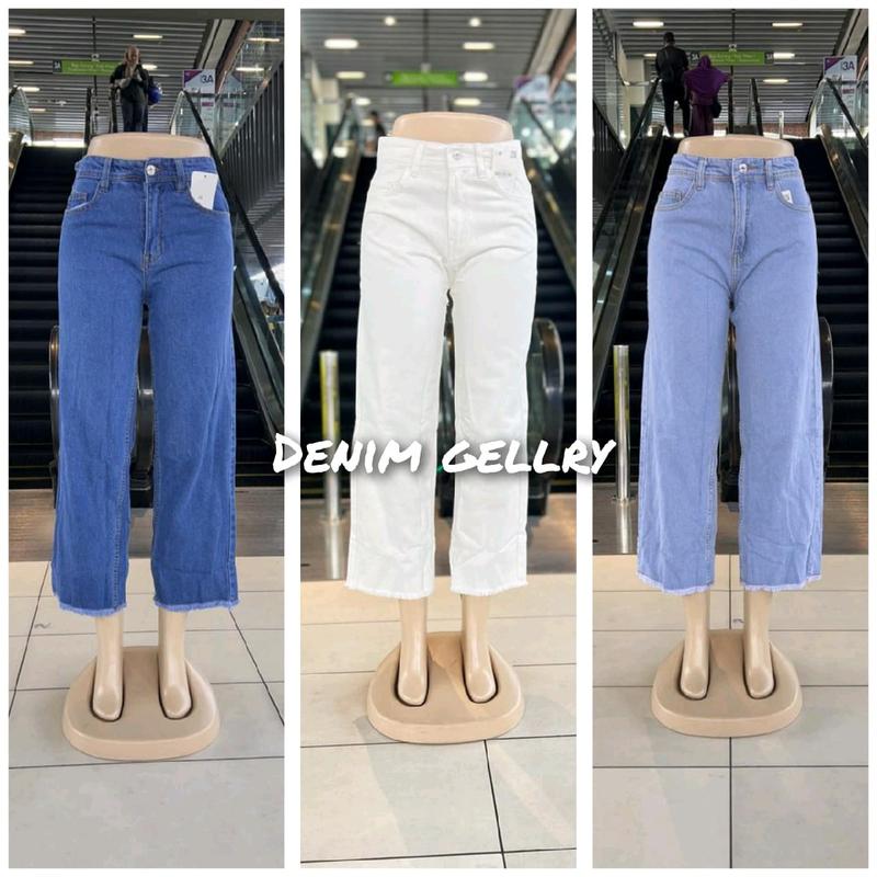 Jeans Plazo Blue Blue Premium Quality untuk Wanita - TikTok Shop Malaysia