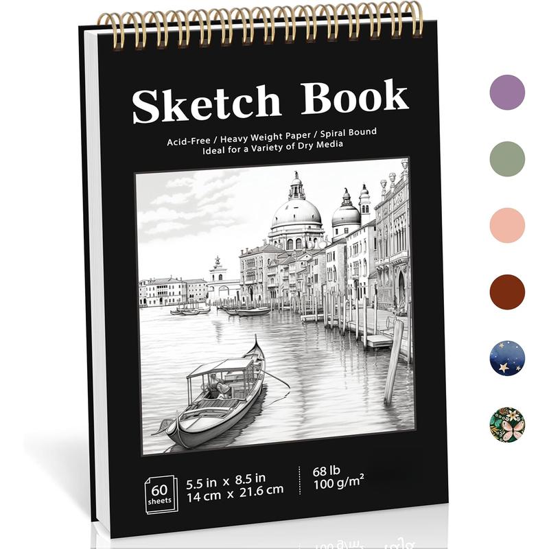 Sketch Book 8.5" x 5.5", Sketchbook for Drawing Top Spiral Bound, - TikTok Shop