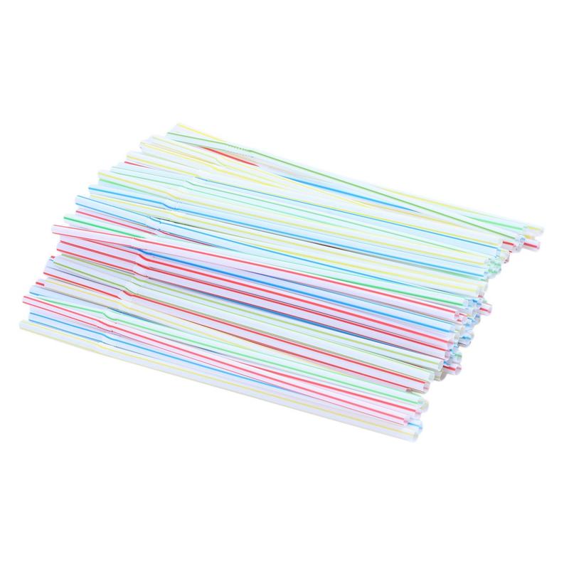 100Pcs Disposable Flexible Straws Plastic Drinking Supplies - TikTok ...