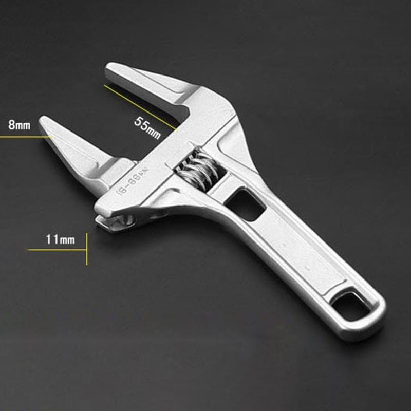 Adjustable Spanner Short Shank Large Openings Wrench Head Depth Wrench ...