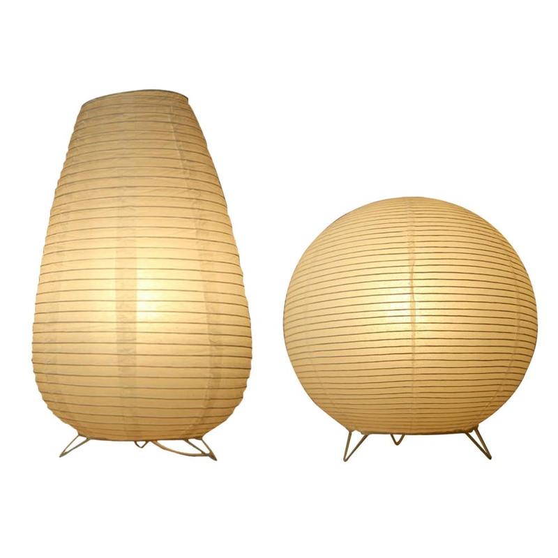 NightStand Table Lamp Paper Shade for Bedroom Dresser Decorative ...