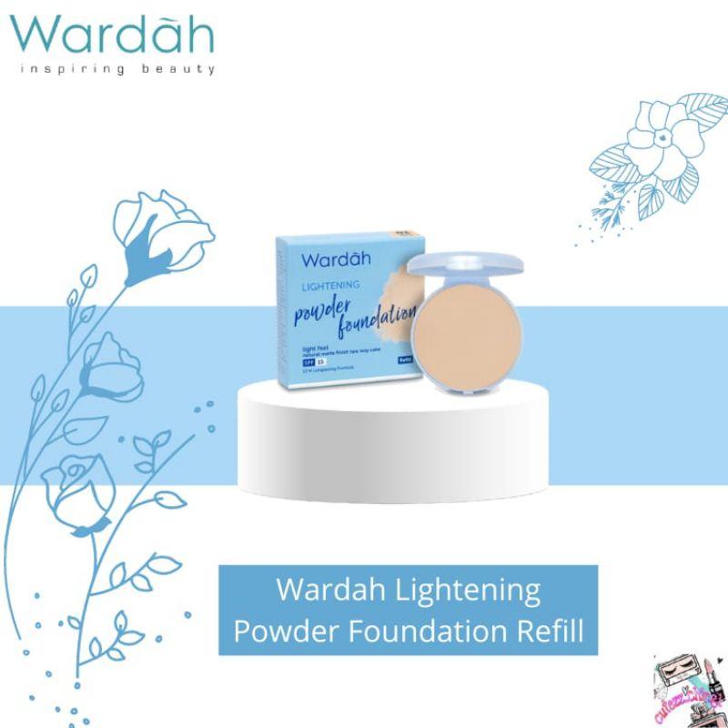 Wardah Refill Lightening Powder Foundation Light Feel - TikTok Shop ...