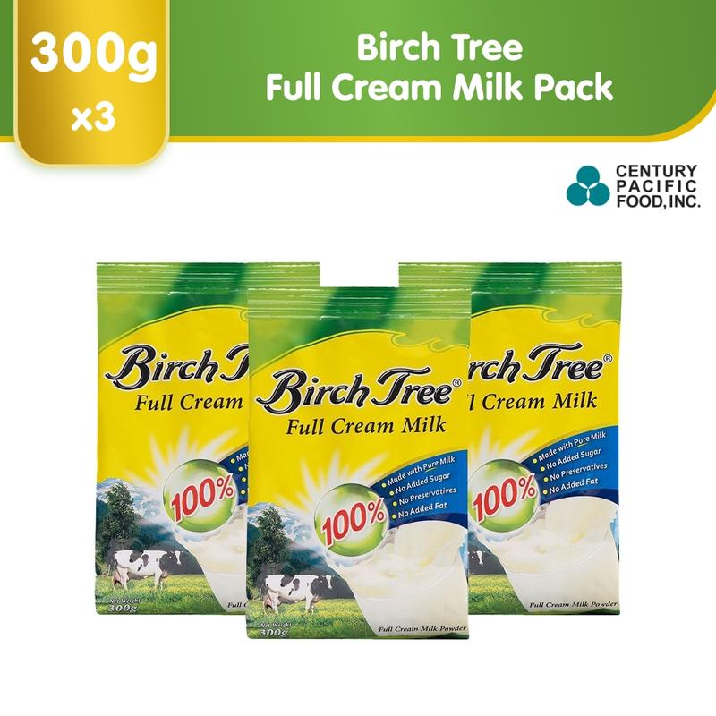 Birch Tree Full Cream Milk 300g Pack of 3 - Made from 100% Pure ...