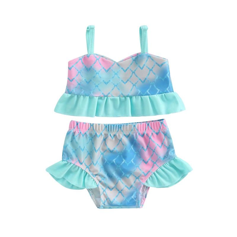 Kid Girl Bikini Swimsuit Sleeveless Off Shoulder Crop Vest Shorts ...
