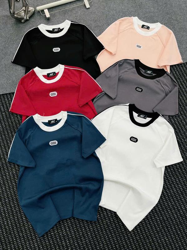 Áo thun viền tay GIDI cotton borip _A 882_chân ngắn BTQ2 - TikTok Shop Vietnam