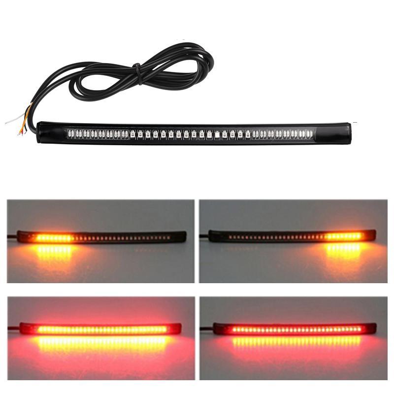 48 LED Universal Flexible Motorcycle Light Strip Tail Brake Stop/Turn ...